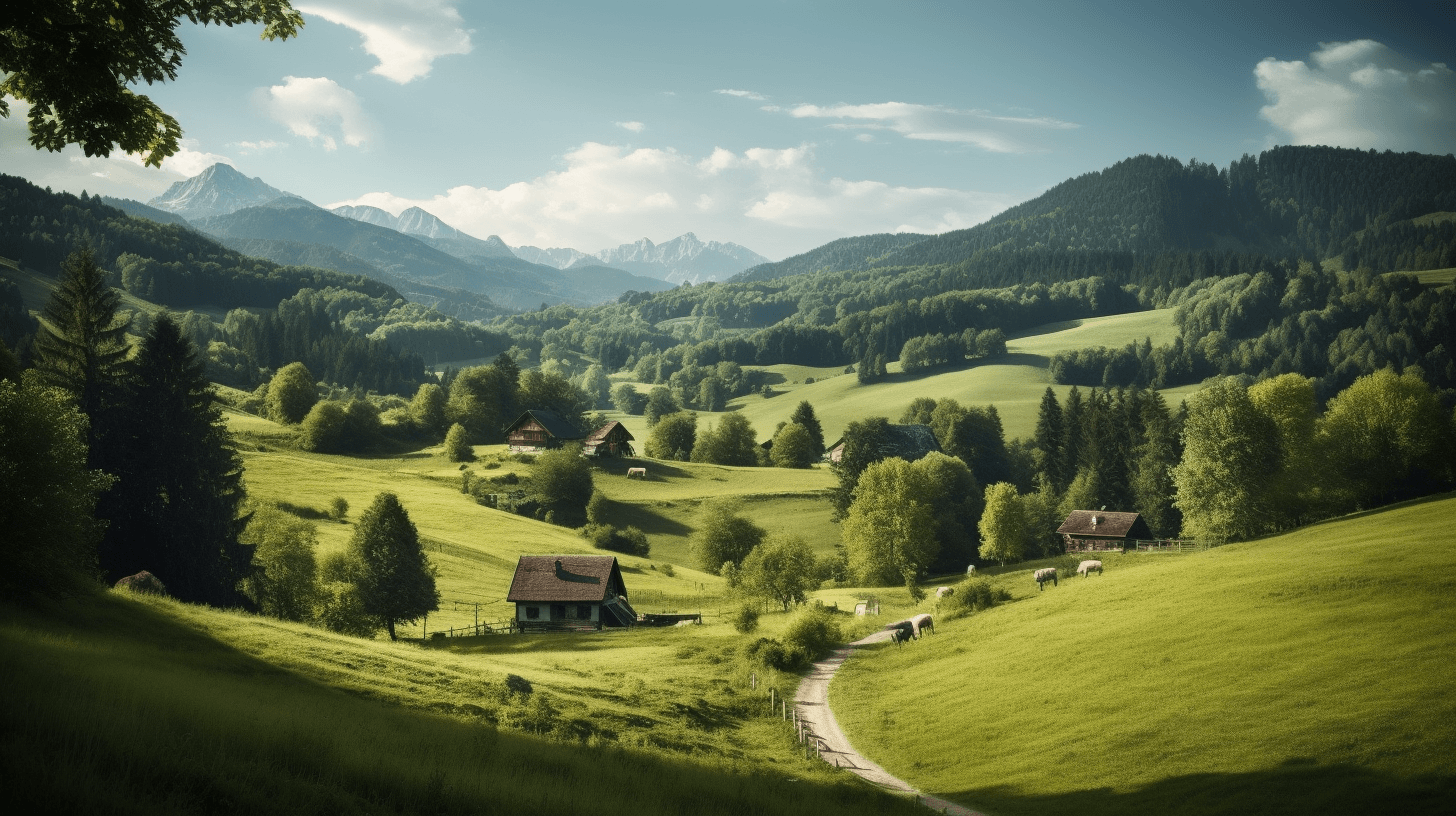 Working in the countryside in Germany